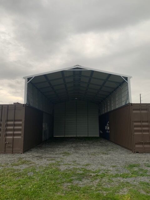 Shipping Container Covers Gallery | HCI Steel Buildings