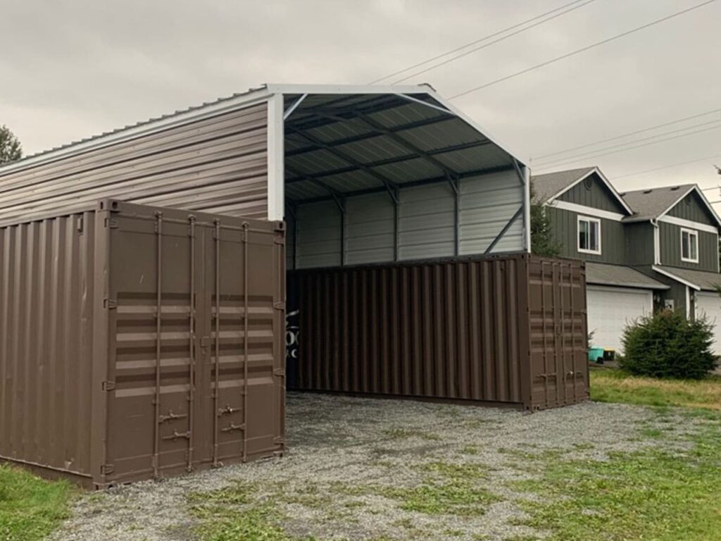 Shipping Container Covers | HCI Steel Buildings