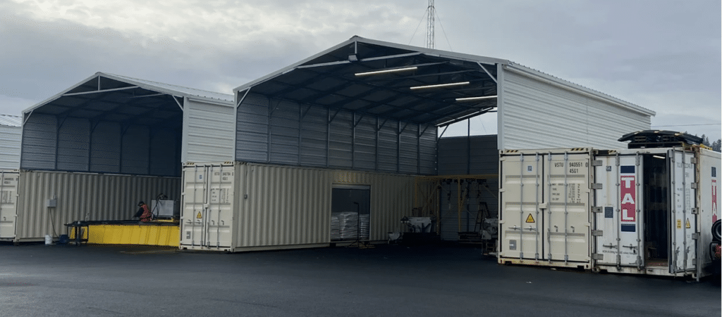Shipping Container Covers | HCI Steel Buildings